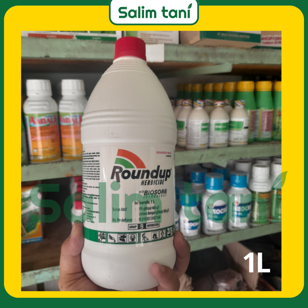 Jual ROUNDUP 486SL HERBISIDA OBAT PEMBASMI RUMPUT LIAR & GULMA 1 LITER ...