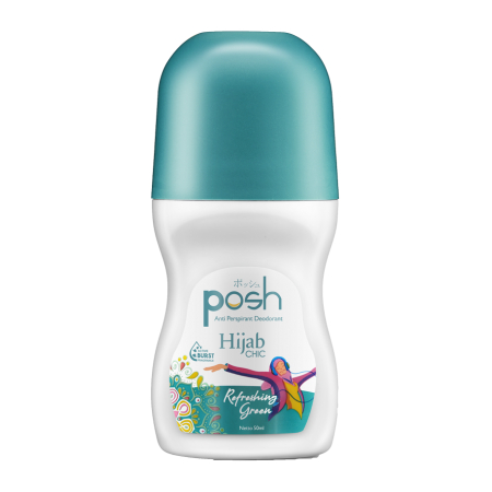 Jual Posh Roll On Hijab Refreshing Green 50ml | Shopee Indonesia