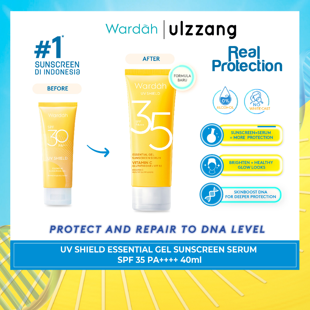 Jual Wardah UV Shield Essential Sunscreen Gel SPF 35+++ Original BPOM ... Jual Wardah UV Shield Essential Sunscreen Gel SPF 35+++ Original BPOM ...