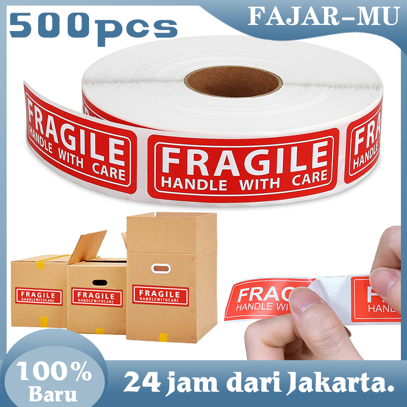 Jual Stiker Fragile 500 Lembar Label Sticker Fragile Sticker Awas Pecah ...