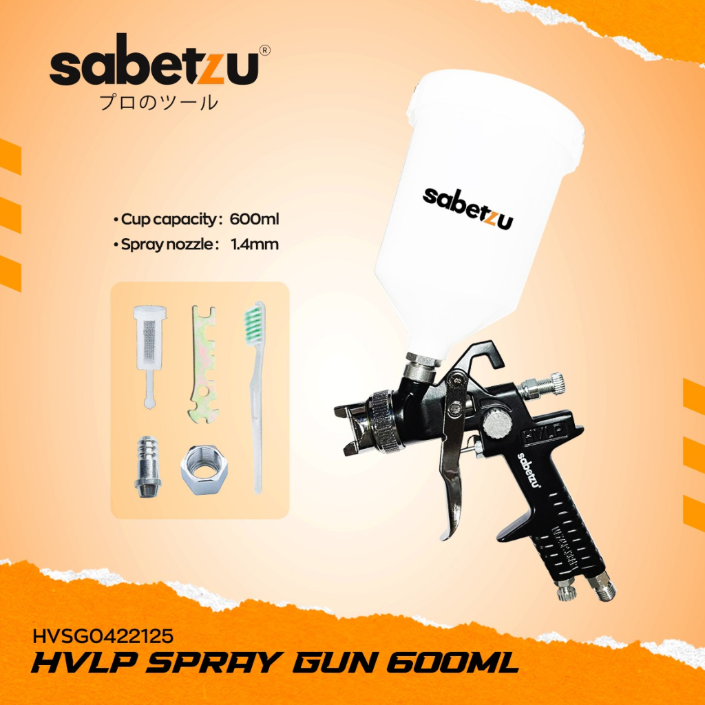 Jual SABETZU Spray Gun HVLP 125ml 0.8 Dan 600ml 1.4mm Spray gun HVLP ...