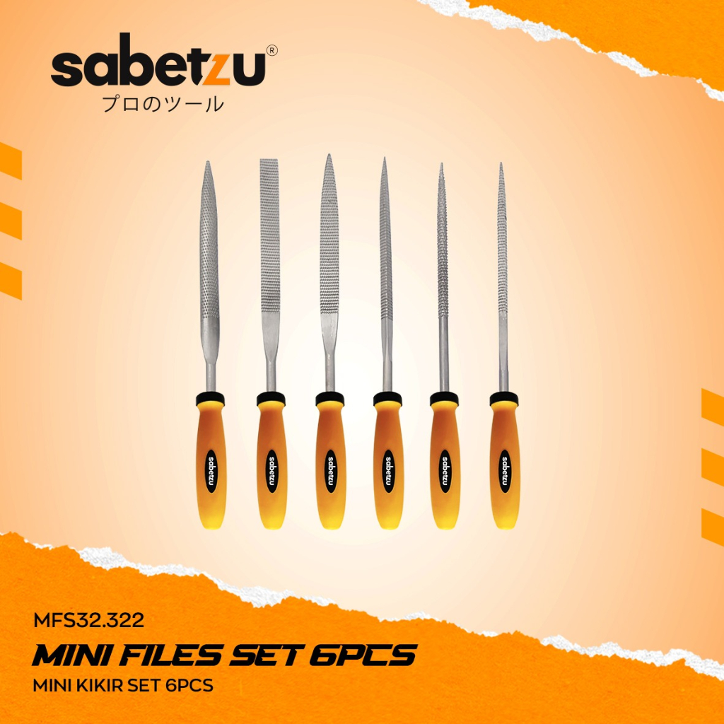 Jual SABETZU Mini Files Set - Alat Kikir Besi 4 x 160mm Set 6Pcs Mini ...