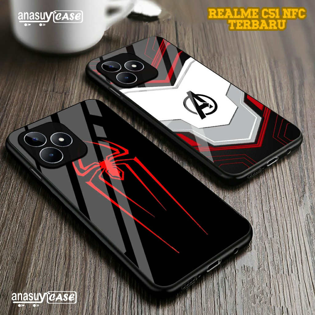 Jual Jual Softcase Glass Kaca Realme C51 NFC Terbaru Motif Spider Man ...