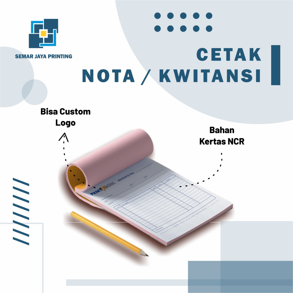 Jual CETAK NOTA / KWITANSI CUSTOM BISA SATUAN | CETAK NOTA DENGAN LOGO ...
