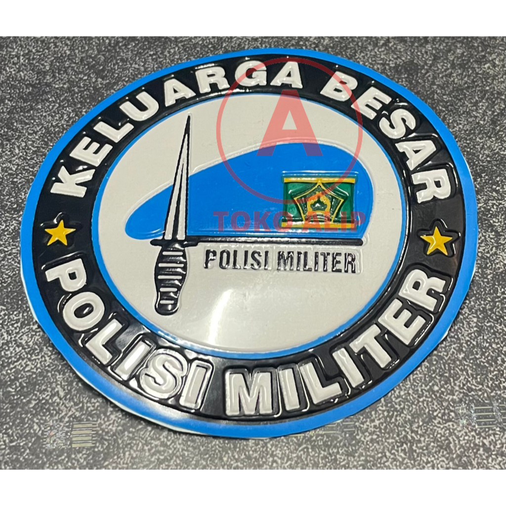 Jual Stiker PM (Bulat Biru) - Sticker Polisi Militer - Stiker Mobil ...