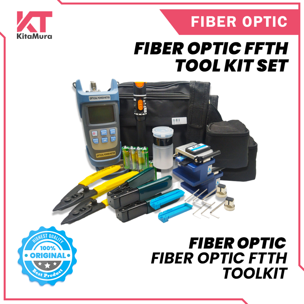 Jual Fiber Optic FTTH Tool Kit and Fiber FC-6S Cleaver Optical Power ...