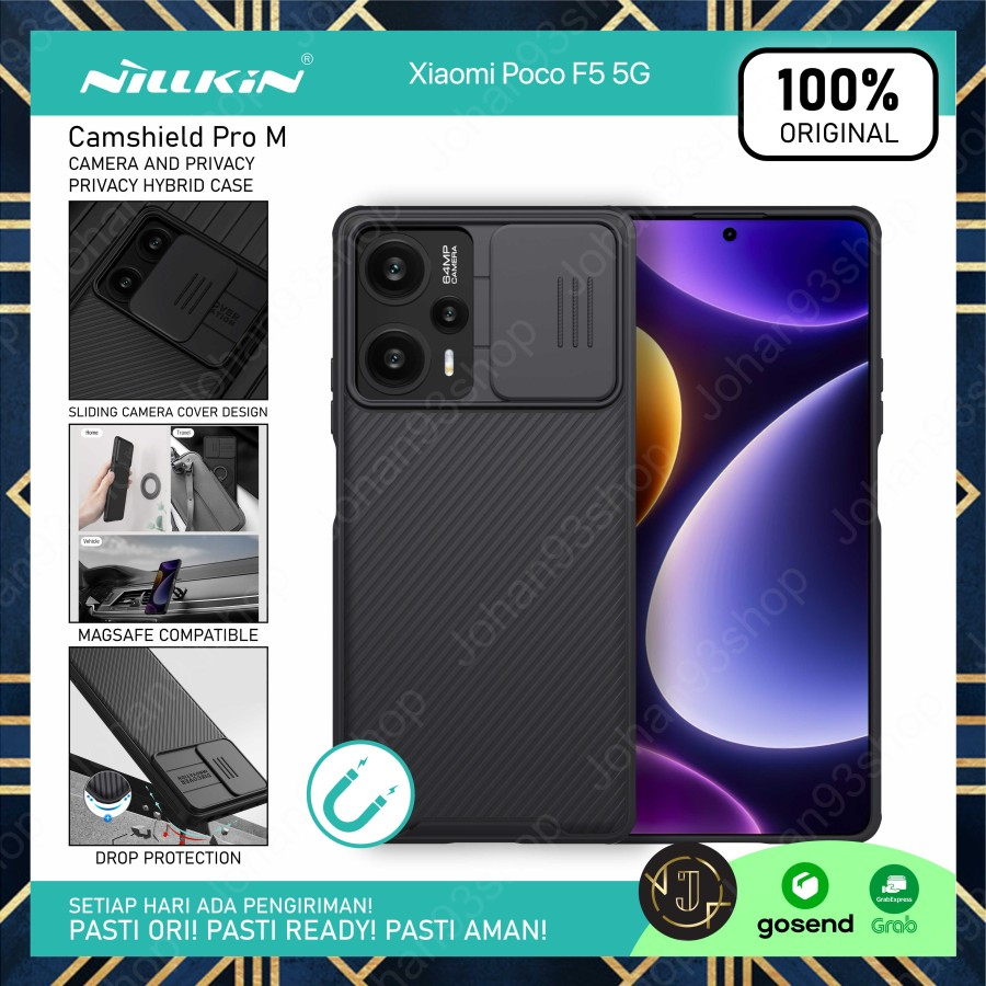 Jual Case Xiaomi Poco F5 5G NILLKIN Camshield Pro Magnetic Casing ...