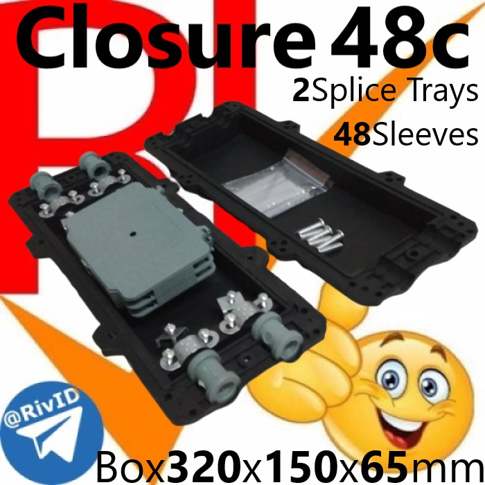 Jual Splice Closure FO 12 24 48 Core Horizontal In Line Joint Box 12c ...