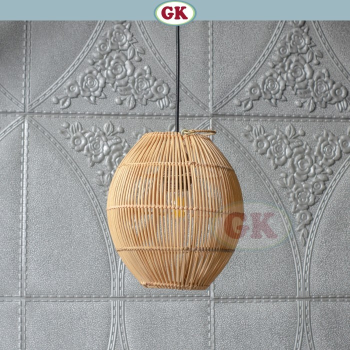 Jual D20 Cover Lampu rotan/ kap lampu rotan / lampu dekorasi 1017 ...