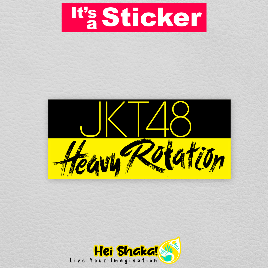 Jual Stiker JKT48 Heavy Rotation Black Yellow Sticker Musik Idol Grup ...