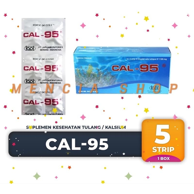 Jual Cal 95 / Cal-95 Suplemen Kalsium Tulang Dewasa dan Ibu Hamil Isi ...