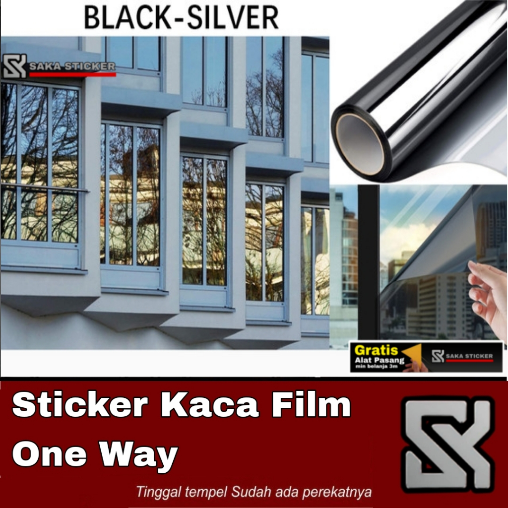 Jual Stiker Kaca Film Jendela Rumah Tidak Tembus Pandang Stiker One way ...