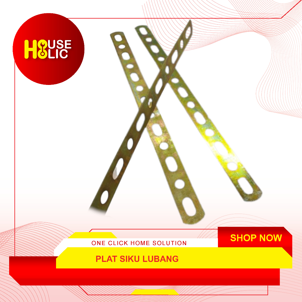 Jual Plat Lubang Besi 30cm / Plat Besi Breket Bolong / Plat Bracket ...