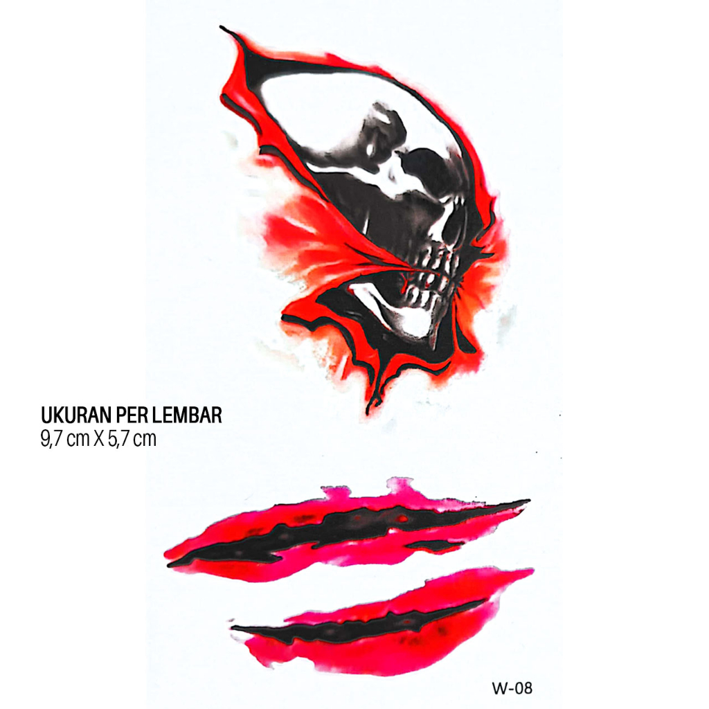 Jual Tatto tattoo luka lebam temporer temporary wanita pria dada jari ...