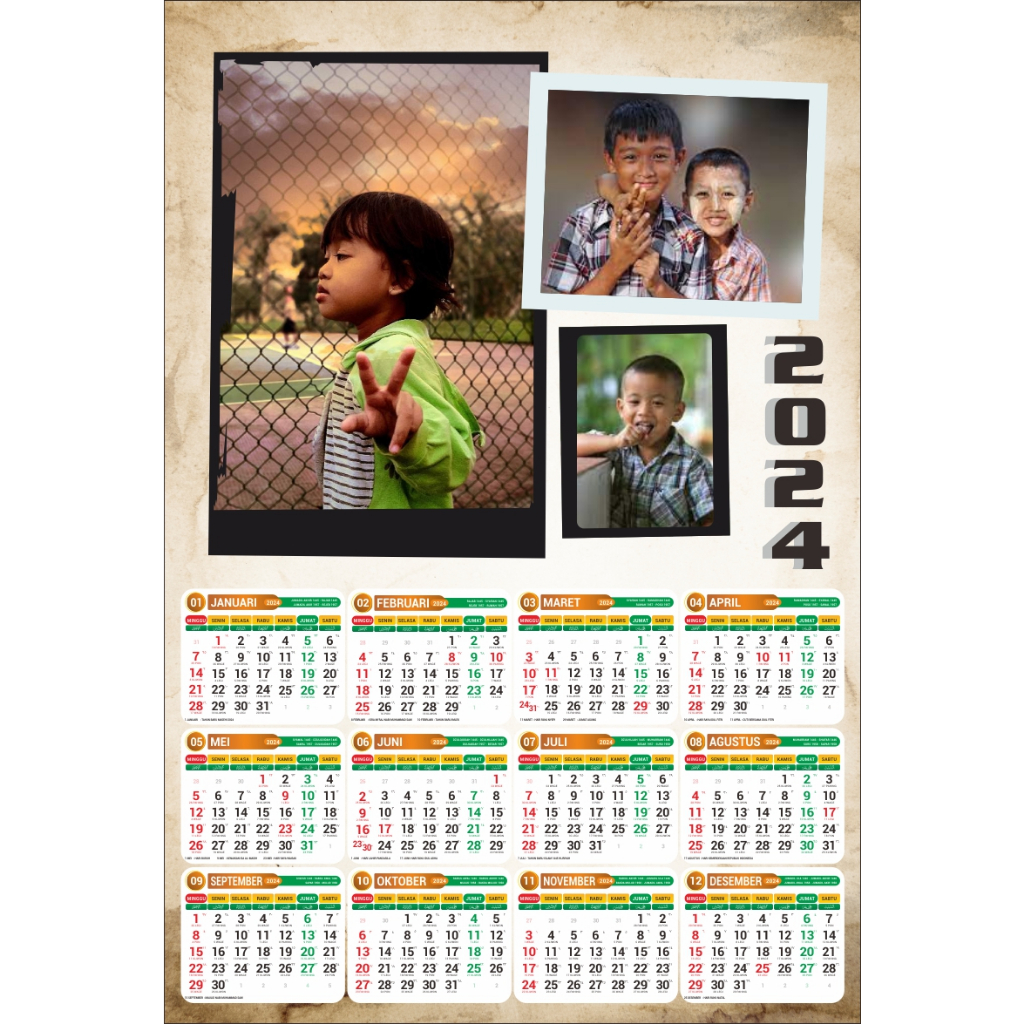 Jual Kalender Karakter 2024 / Kalender Foto / Kalender Custom | Shopee ...
