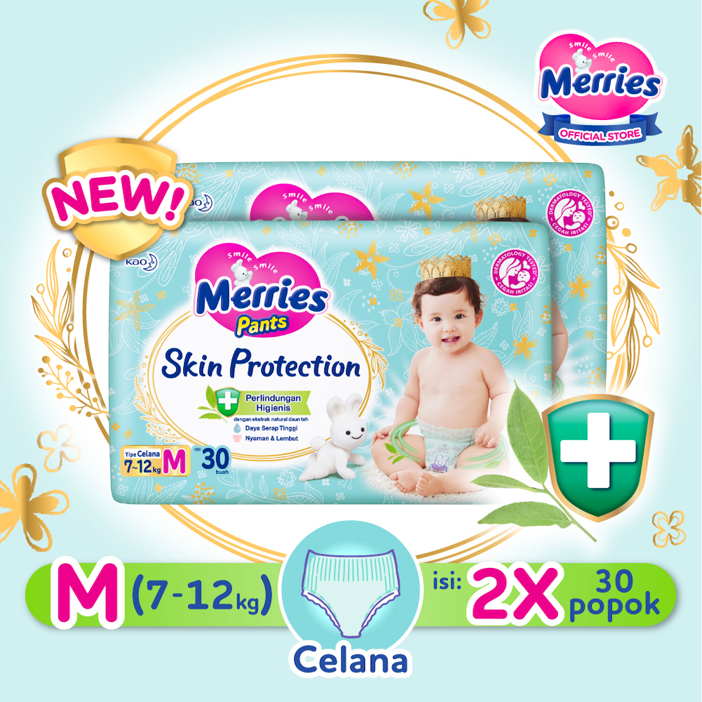 Jual Merries Popok Bayi Pants M 2 x 30 pcs | Shopee Indonesia
