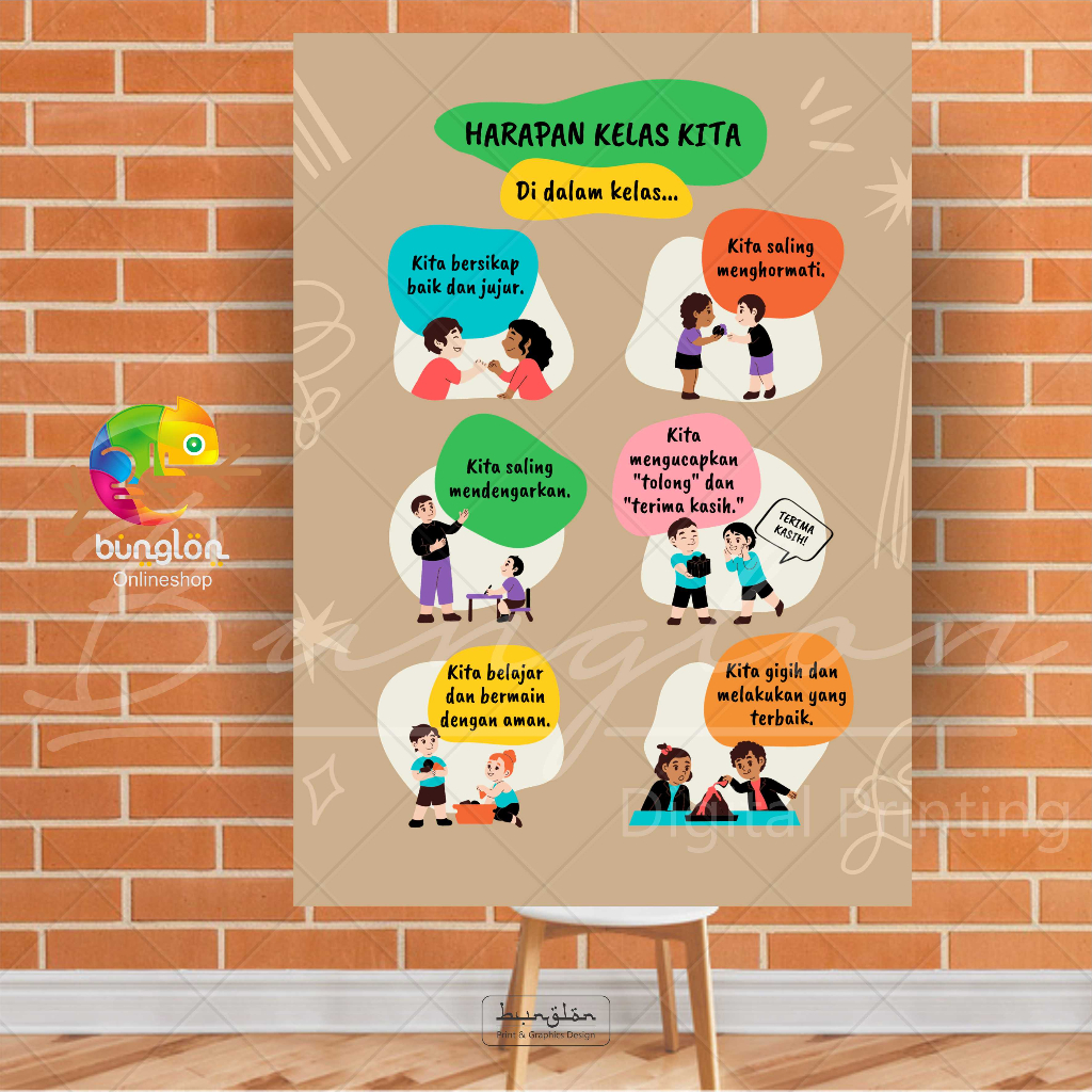 Jual Poster Edukasi Harapan Kelas Kita | Shopee Indonesia
