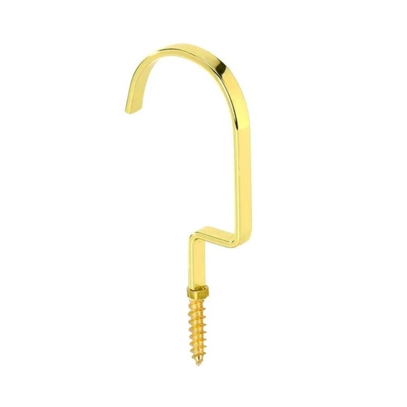 Jual huk gold 10 cm hook hanger kayu gold 10cm hook gold gepeng 10cm ...