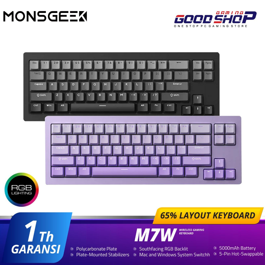 Jual Monsgeek M7W Pre Build 65%% 68-Key Layout - Keyboard Gaming | Shopee Indonesia