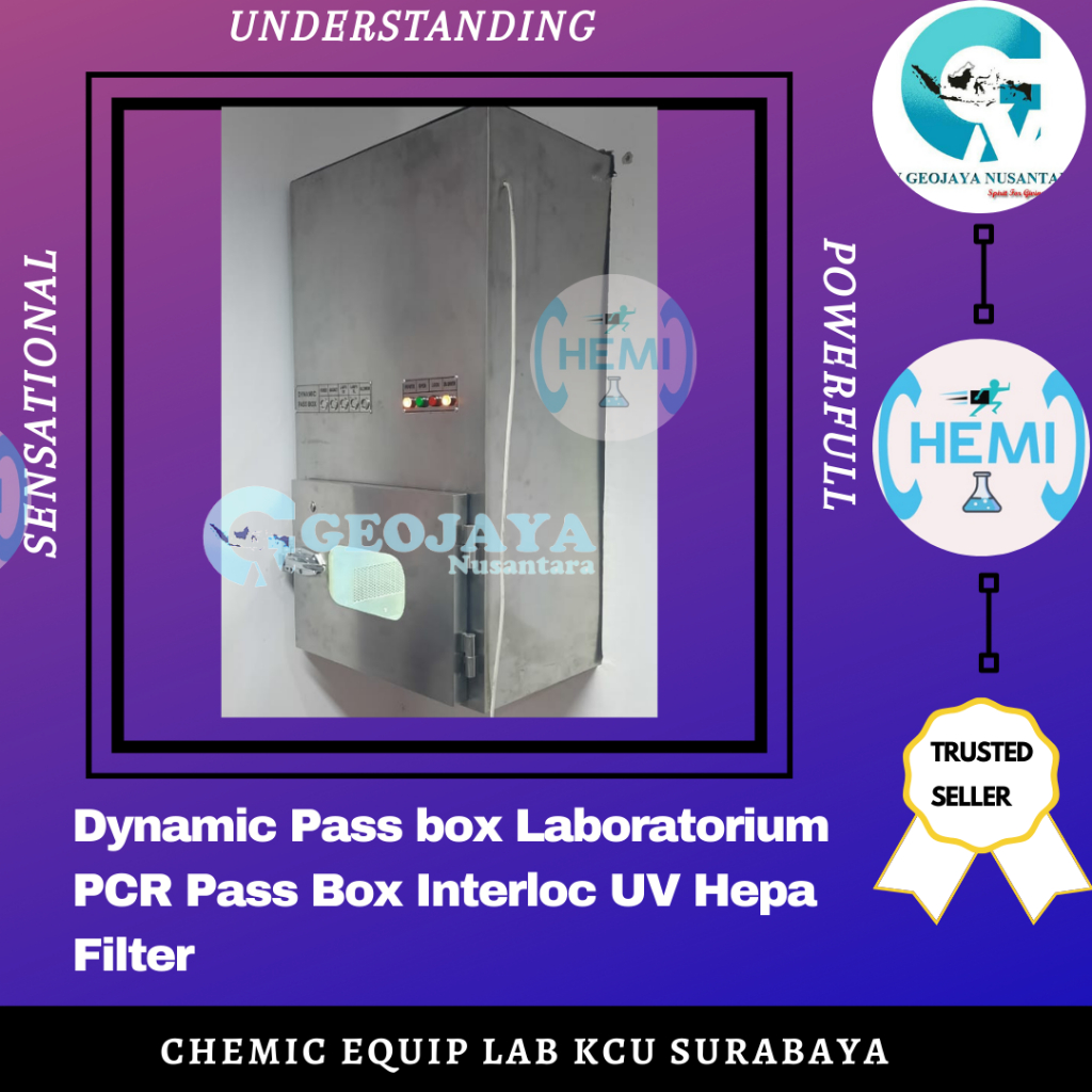 Jual Dynamic Pass box Laboratorium PCR Pass Box Interloc UV Hepa Filter ...