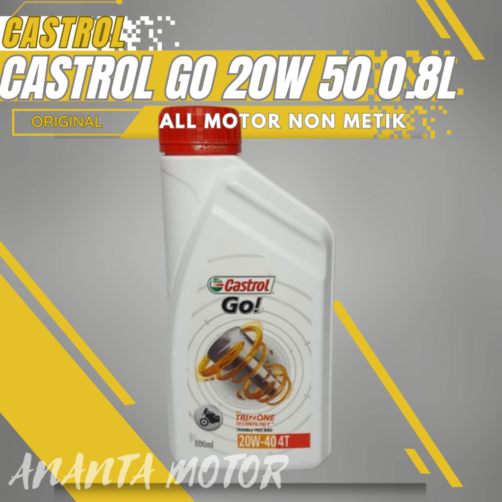 Jual 220525 Castrol Go 20/40 4T 800ML (Dijamin Asli) | Shopee Indonesia