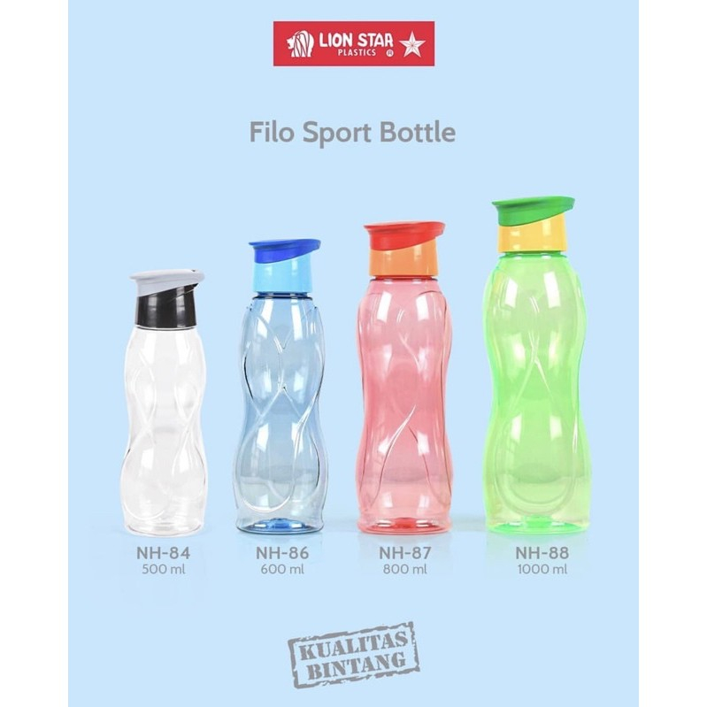 Jual NH-86 Filo Sport Bottle 600 ml Botol Minum Olahraga Sekolah Lion ...