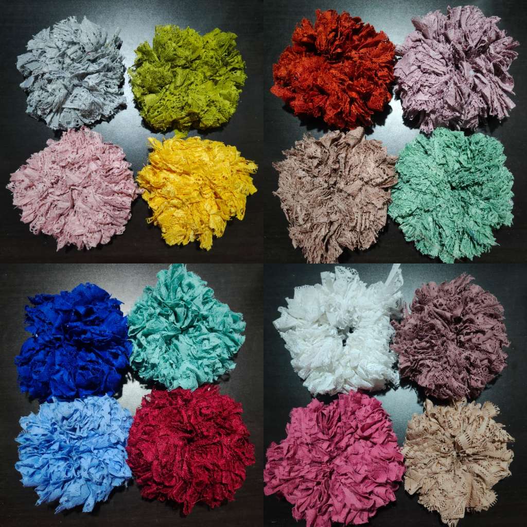 Jual KUNCIR BRUKAT CEPOL HIJAB JUMBO / IKAT RAMBUT SCRUNCHIE FLUFFY ...