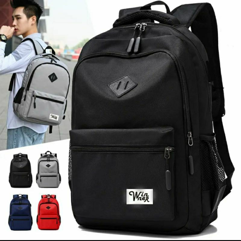Jual Tas Sekolah Pria Waterproof Tas Ransel Laptop Smp Sma Kuliah Tas Punggung Backpack Polo ...