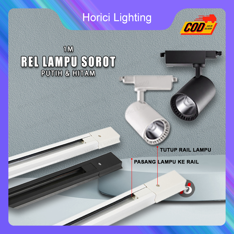 Jual Track / Rel 1M Lampu Sorot Spot Track Spot Light Spotlight, Track ...