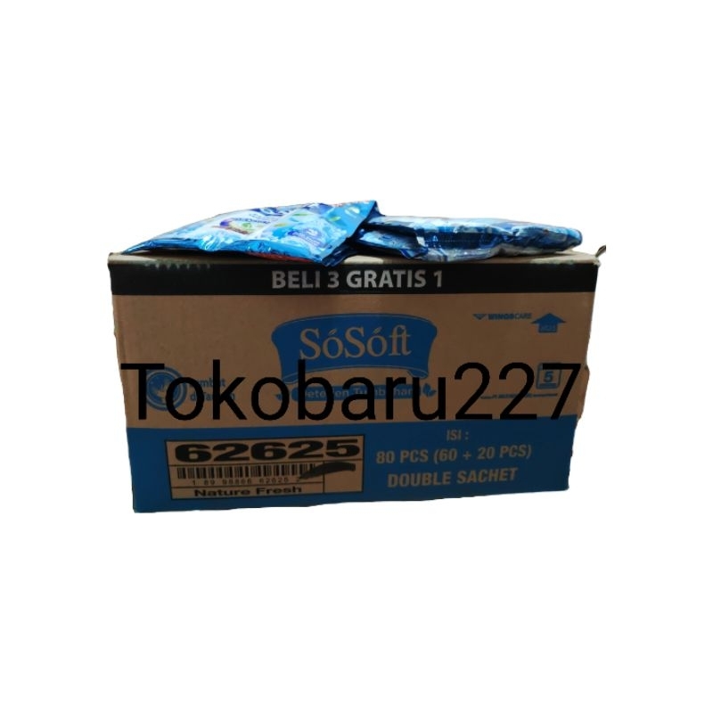 Jual Sosoft Deterjen cair Double sachet 80ml (1 Karton = 10 renceng ...