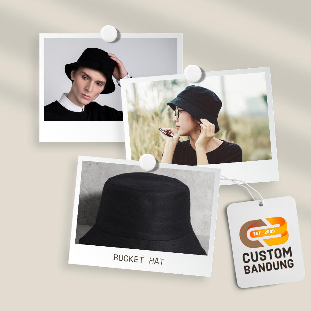 Jual Topi Bucket Bisa Custom Nama Sendiri Atau Bucket Hat Motif Topi ...