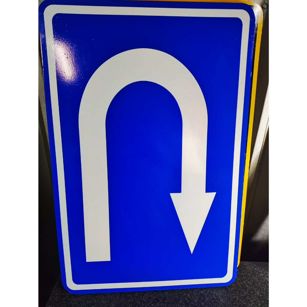 Jual Rambu Mobil Putar Balik Diameter 60cm, Diameter 45cm plat ACP 3 mm ...