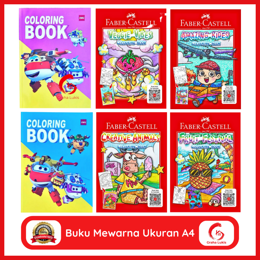 Jual Buku Mewarnai / Coloring Book Ukuran A4 | Shopee Indonesia