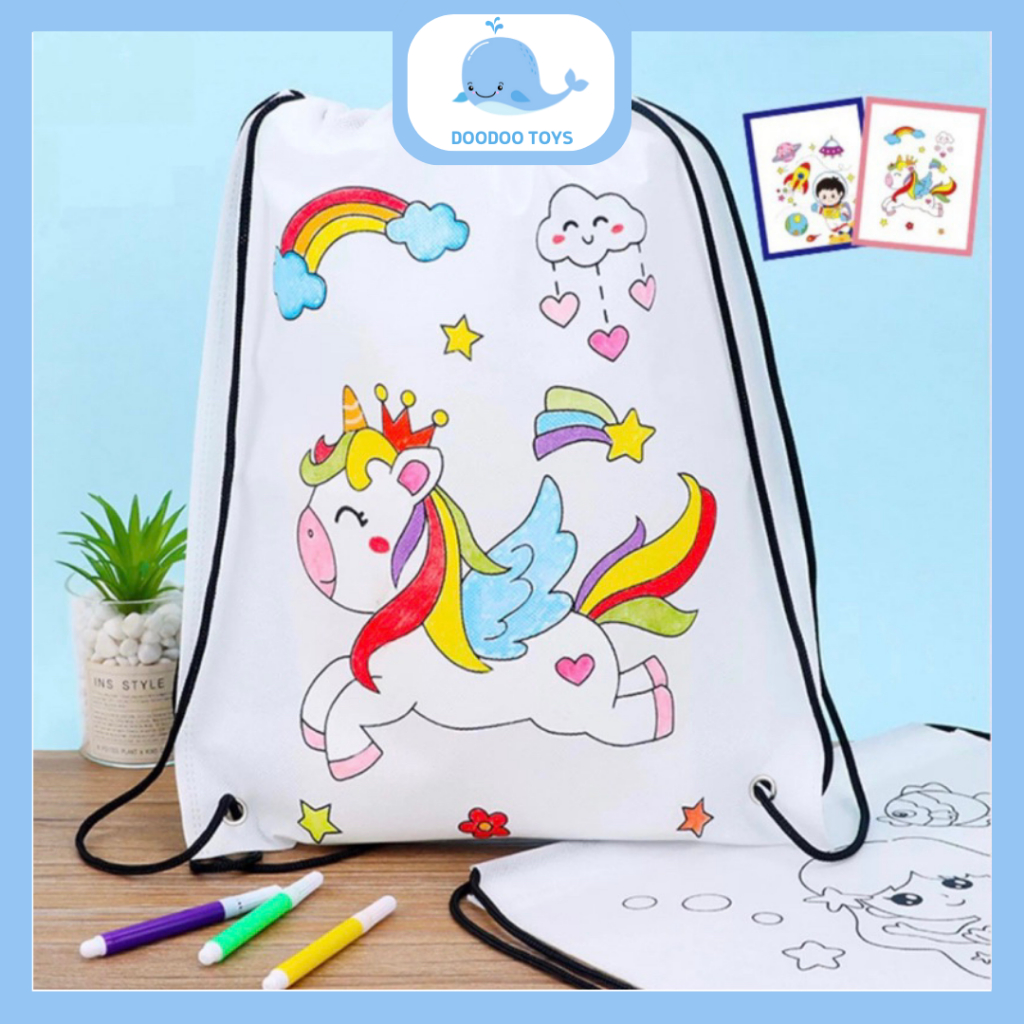 Jual Mainan Edukasi Diy Mewarnai Tas Ransel Serut Goodie Bag Mainan