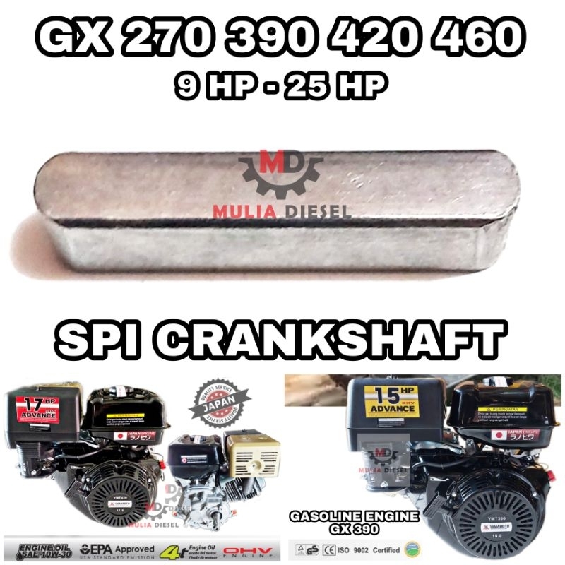 Jual Spi Key As Crankshaft Askruk Mesin Penggerak Generator GX270 GX390 ...