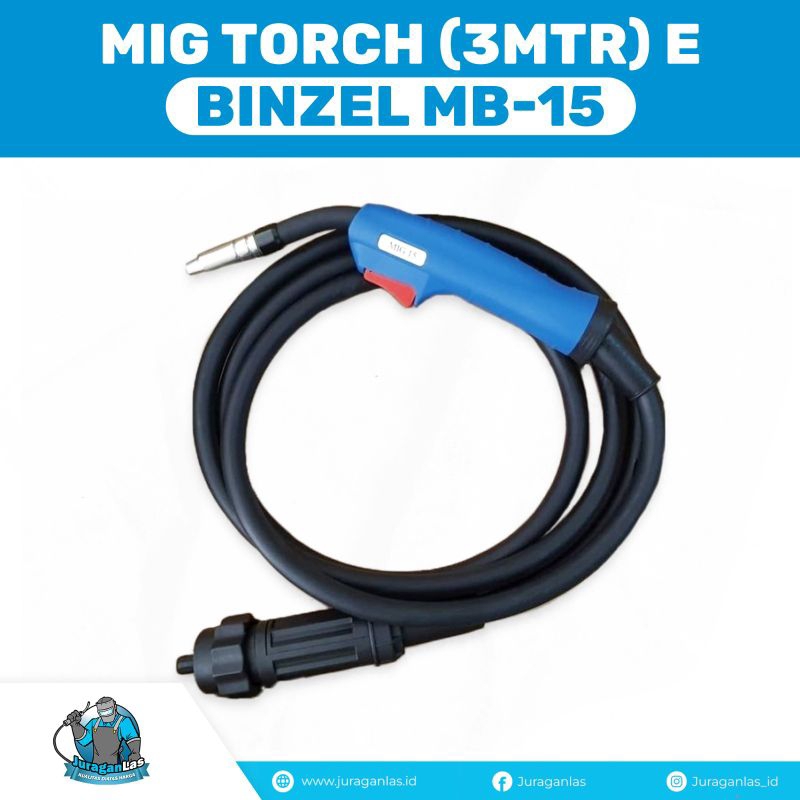 Jual Stang MIG / MIG Torch Set Binzel type MB-15 E panjang 3 meter ...
