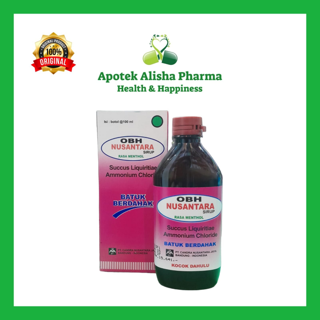 Jual OBH Nusantara Rasa Menthol Sirup 100ml Obat Batuk Berdahak Anak ...