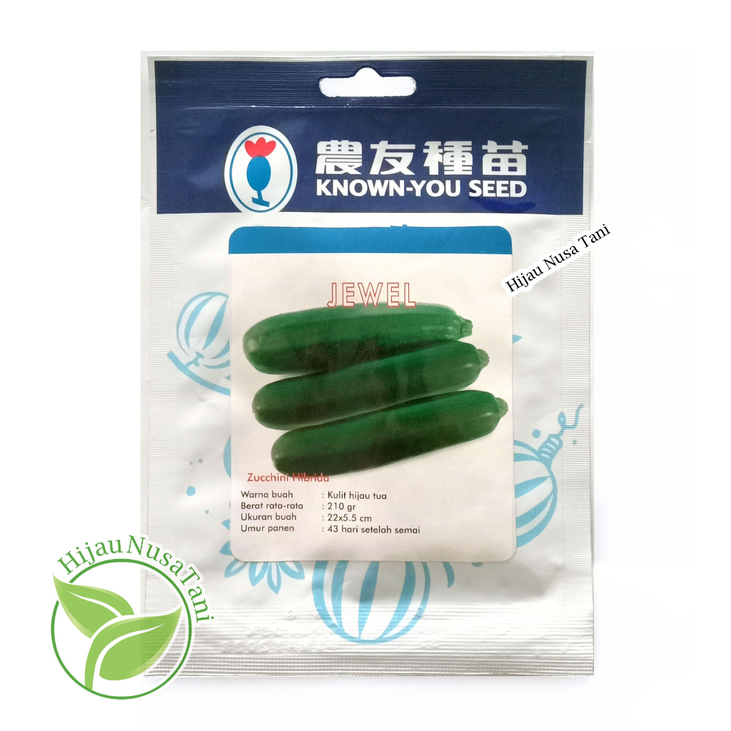 Jual Benih Sukini Zucchini JEWEL 5 gram Known You Seed - Kemasan Pabrik ...