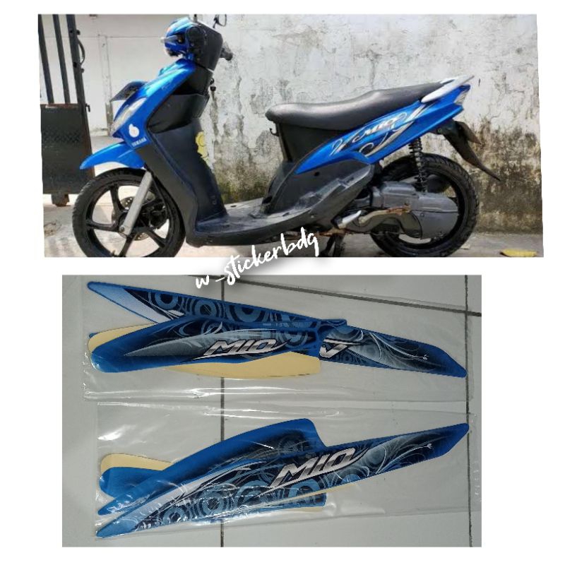 Jual Striping Stiker Bodi Yamaha Mio Sporty Mio Smile 2011 2012 Biru ...