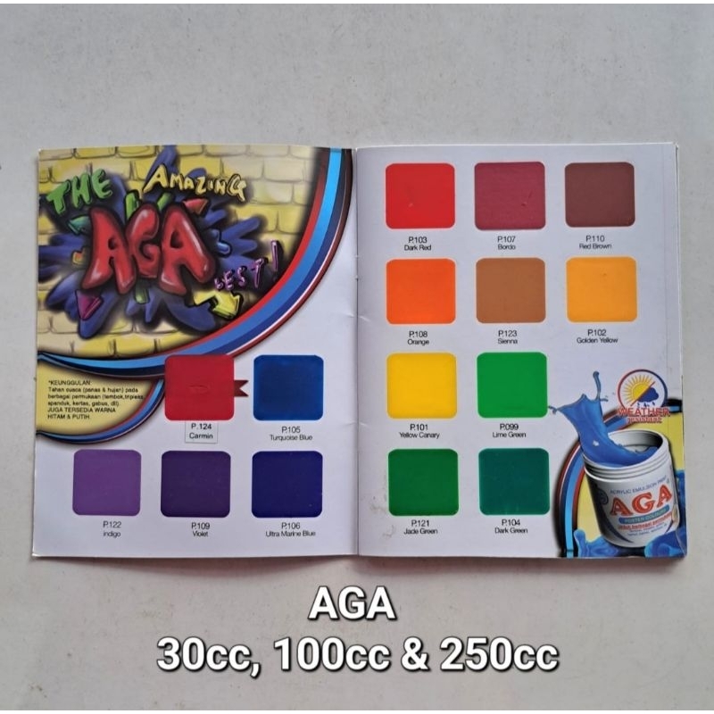 Jual Cat Poster AGA 100cc Warna | Shopee Indonesia