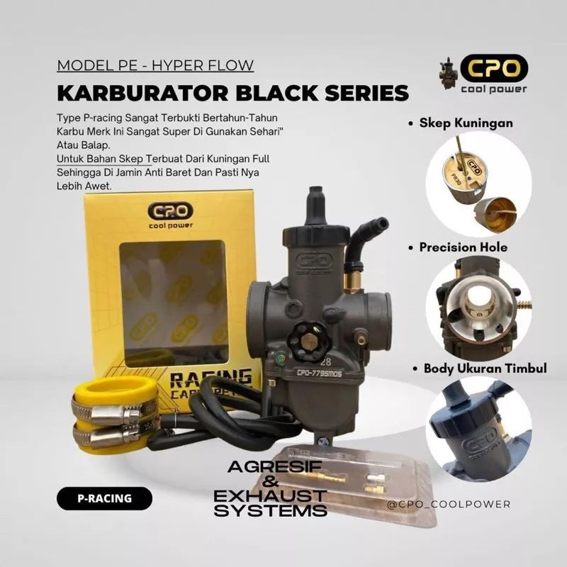 Jual Karbu Karburator CPO PE 24 30 P Racing - Carbu Carburator Carburetor CPO PE24 PE 26 PE28 ...