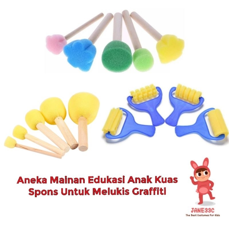 Jual Aneka Mainan Edukasi Anak Kuas Spons Untuk Melukis Grafitti ...
