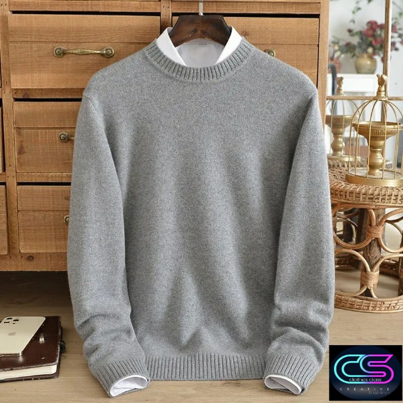 Jual Sweater Pria / Sweater Rajut O-Neck Pria Lengan Panjang Cotton ...