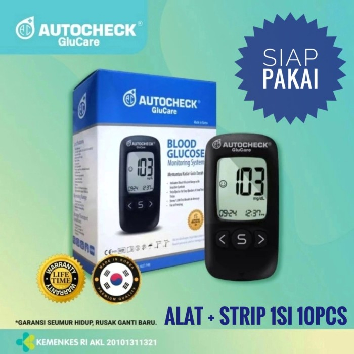 Jual Strip Autocheck Type Glucare Glucose Test Strips Cek Gula Darah ...