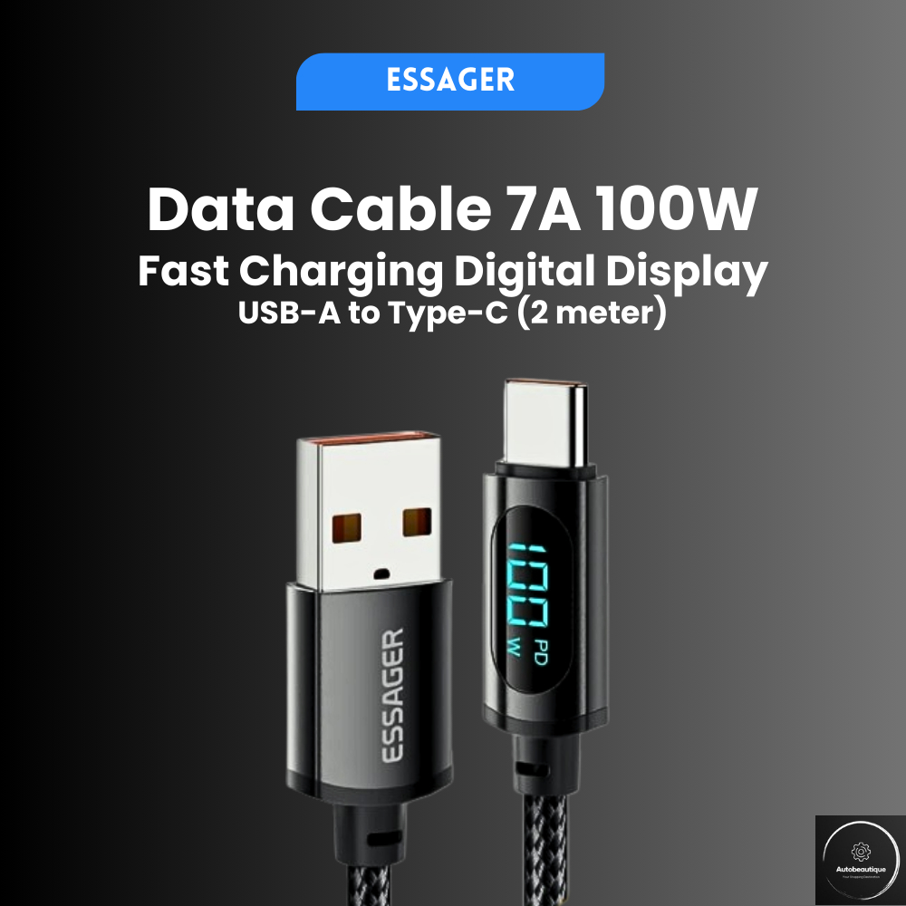 Jual ESSAGER Kabel Data USB Type C 100W LED Digital Display Fast ...