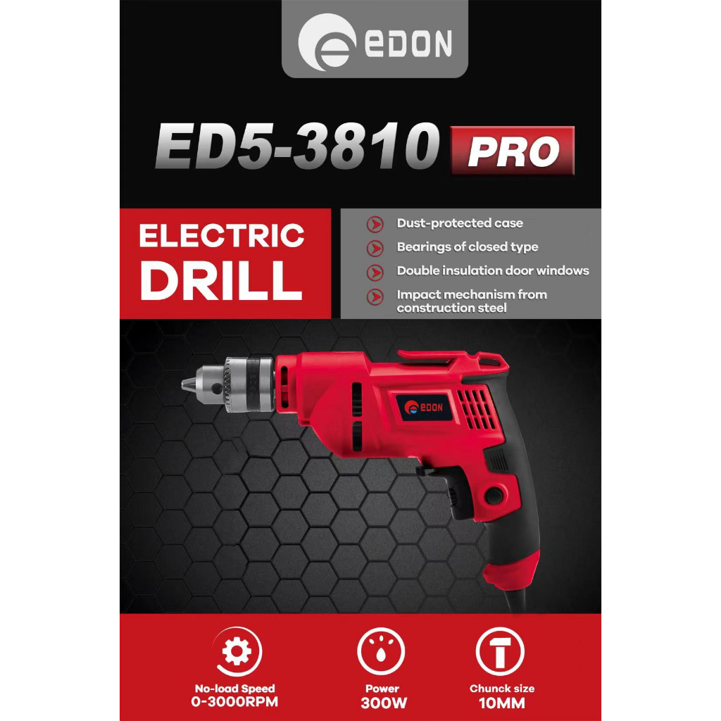 Jual Mesin Bor EDON 10mm ED5-3810 Elektric Drill | Shopee Indonesia