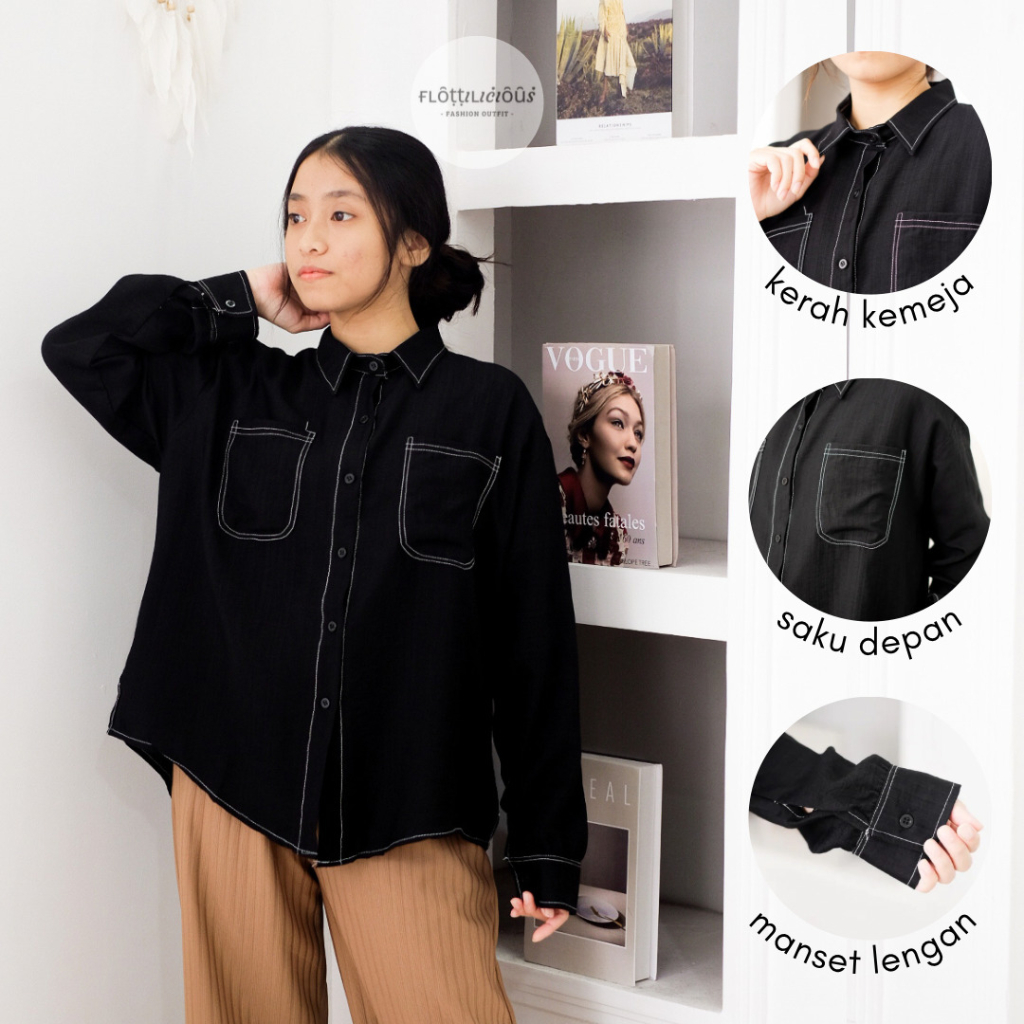 Jual RUBY SHIRT - FLOTTILICIOUS / BAJU WANITA MURAH / POLO LINEN ...