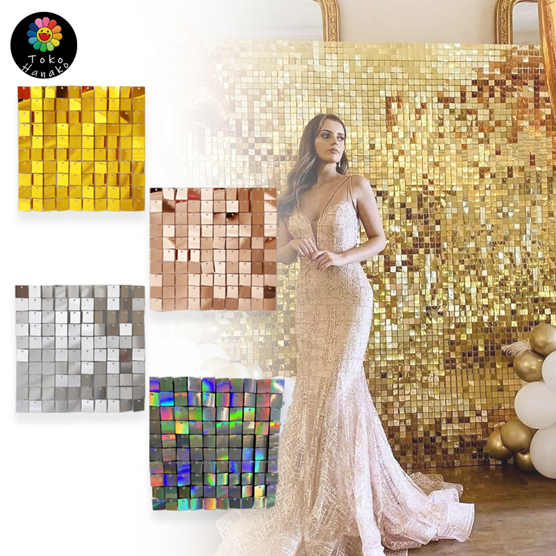 Jual 30*30cm Square Sequin Tile Backdrop / Sequin Backdrop / Dekorasi ...
