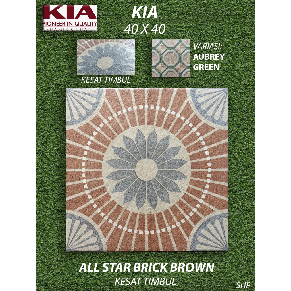 Jual Keramik Lantai Motif 40X40 All Star Brown Kesat KW1 Pekanbaru Riau ...
