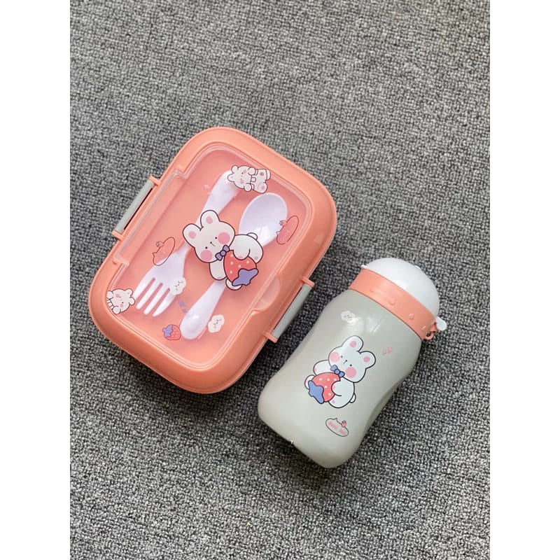 Jual Lunch Box/Kotak Makan Set Motif karakter | Shopee Indonesia